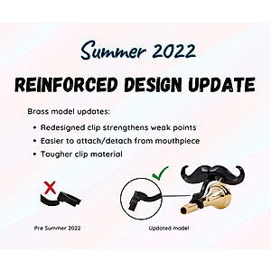 Brasstache - The Original Clip-on Mustache for Trumpet Mouthpiece