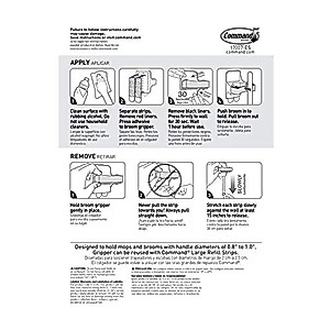 Command Broom Gripper, 1-Gripper (17007-HWES), Organize Damage-Free