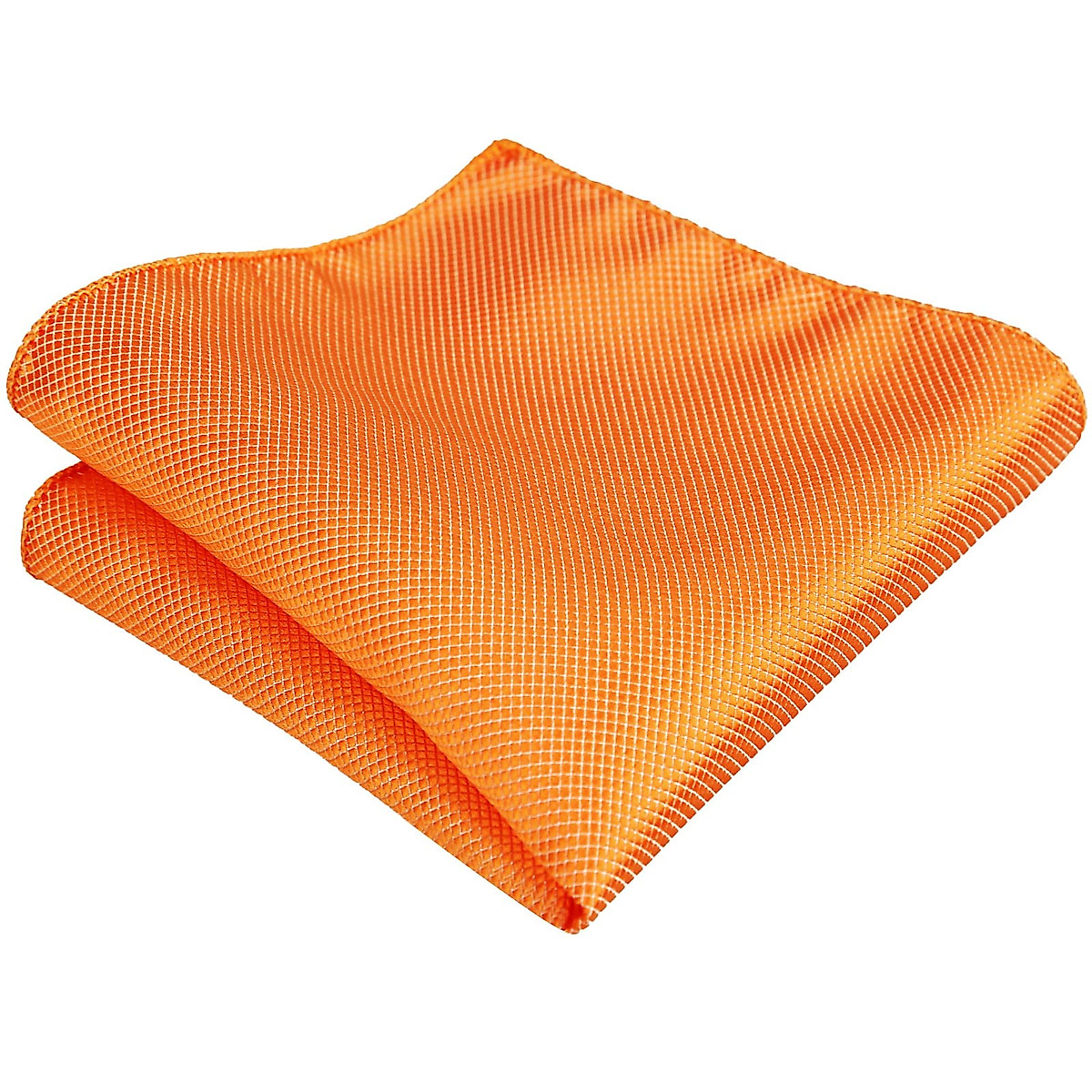 Alizeal Mens Solid Mini Squares Formal Banded Pre-tied Bow Ties Set-Orange