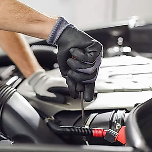 ATERET Palmer Safety 12 Pairs Large Safety Work Gloves I Microfoam Nitrile Coated Gloves I Working Gloves for Construction Warehouse Home Improvement