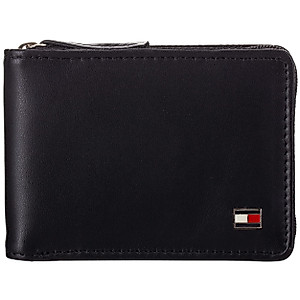 Tommy Hilfiger Men's Genuine Leather Slim Ziparound Wallet