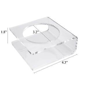 Clear Display Stand for Football Basketball Volleyball Soccer Ball, Acrylic Mineral Collection Holder