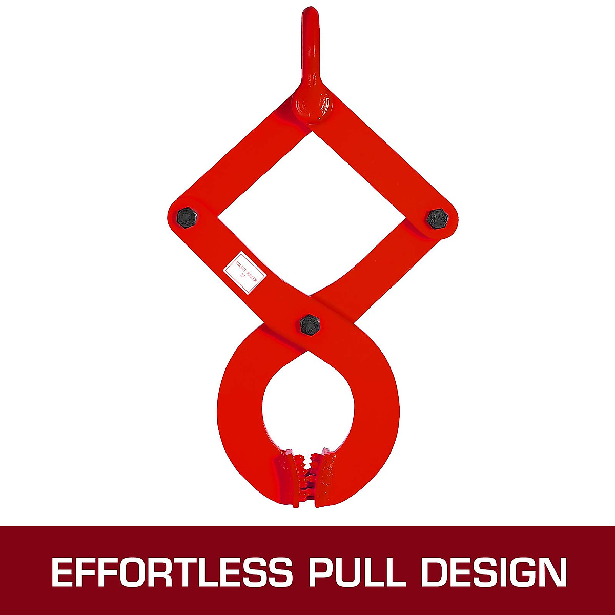 BestEquip 2T Pallet Puller Steel Single Scissor Red Pallet Puller Clamp 4409 LBS Capacity Pallet Grabber 6.3 Inch Jaw Opening x 0.5 Inch Jaw Height arbitrarily Changed to Adjust The use