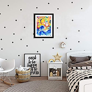 Betionol 12x16 Picture Frame 2 Pack, Display 12x16in/30x40cm Diamond Painting Kits/Photos/Prints, Black Natural Solid Wood Picture Frame with Acrylic Protection Glass, Back Mat And Hanging Kit