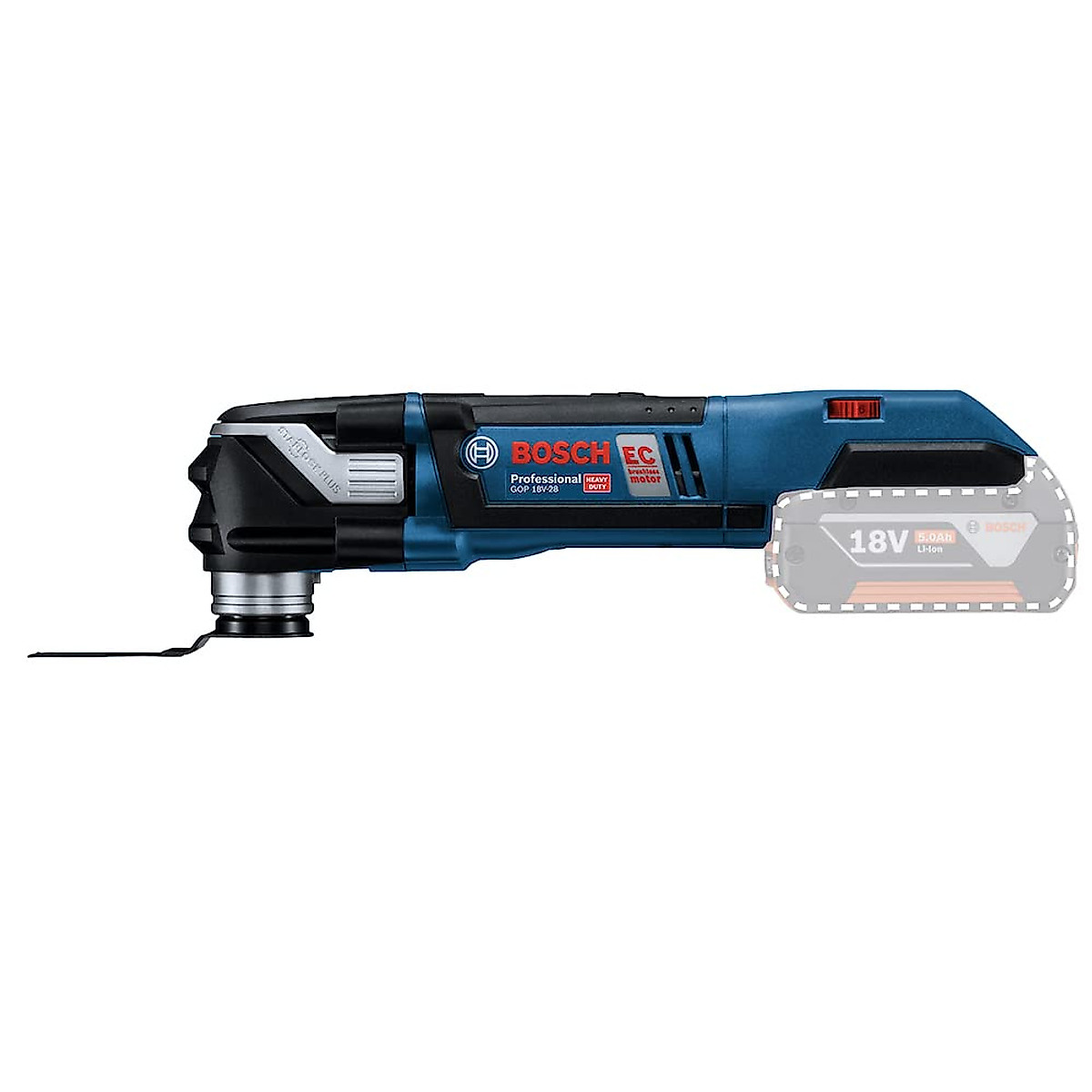 Bosch Professional 18V System GOP 18V-28 Cordless Multi Cutter (Oscillation Angle: 1.4°, excluding Rechargeable Batteries and Charger, in Cardboard Box)