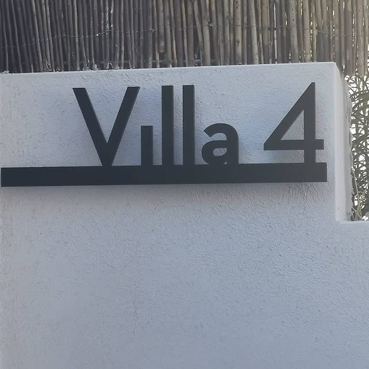 Modern Underline Sign Plaque, Black Silver Gold House Numbers Sign Outdoor Mailbox DIY House Number Door Plates Custom House Street Name Signs