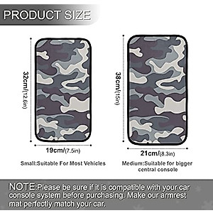 litebear Auto Center Console Pad Car Armrest Seat Box Cover Protector Universal Fit Blue Navy Cerulean M