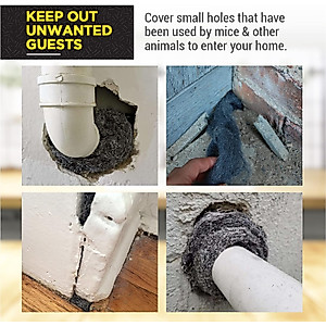 24Pack Steel Wool for Mice Control | Wire Wool Mice Grade for Cleaning & Closing Small Holes Fine Wire Wool Rats Roll | Wire Wool for Wood Wire Wool for Metal Fine Steel Wool Rodent Control