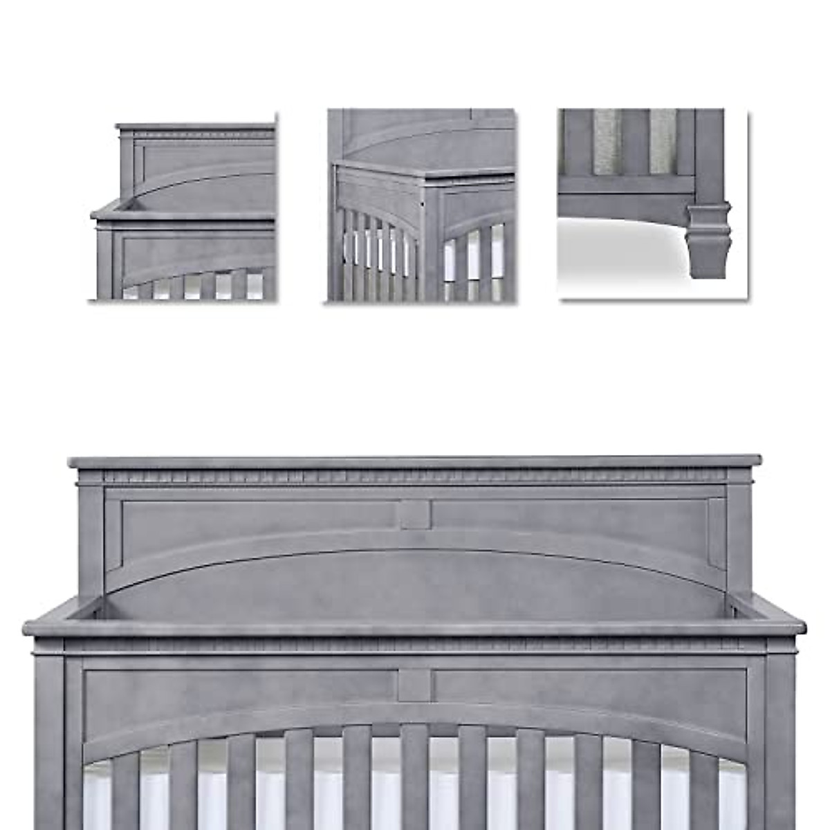 Evolur Santa Fe 5-in-1 Convertible Crib, Storm Grey