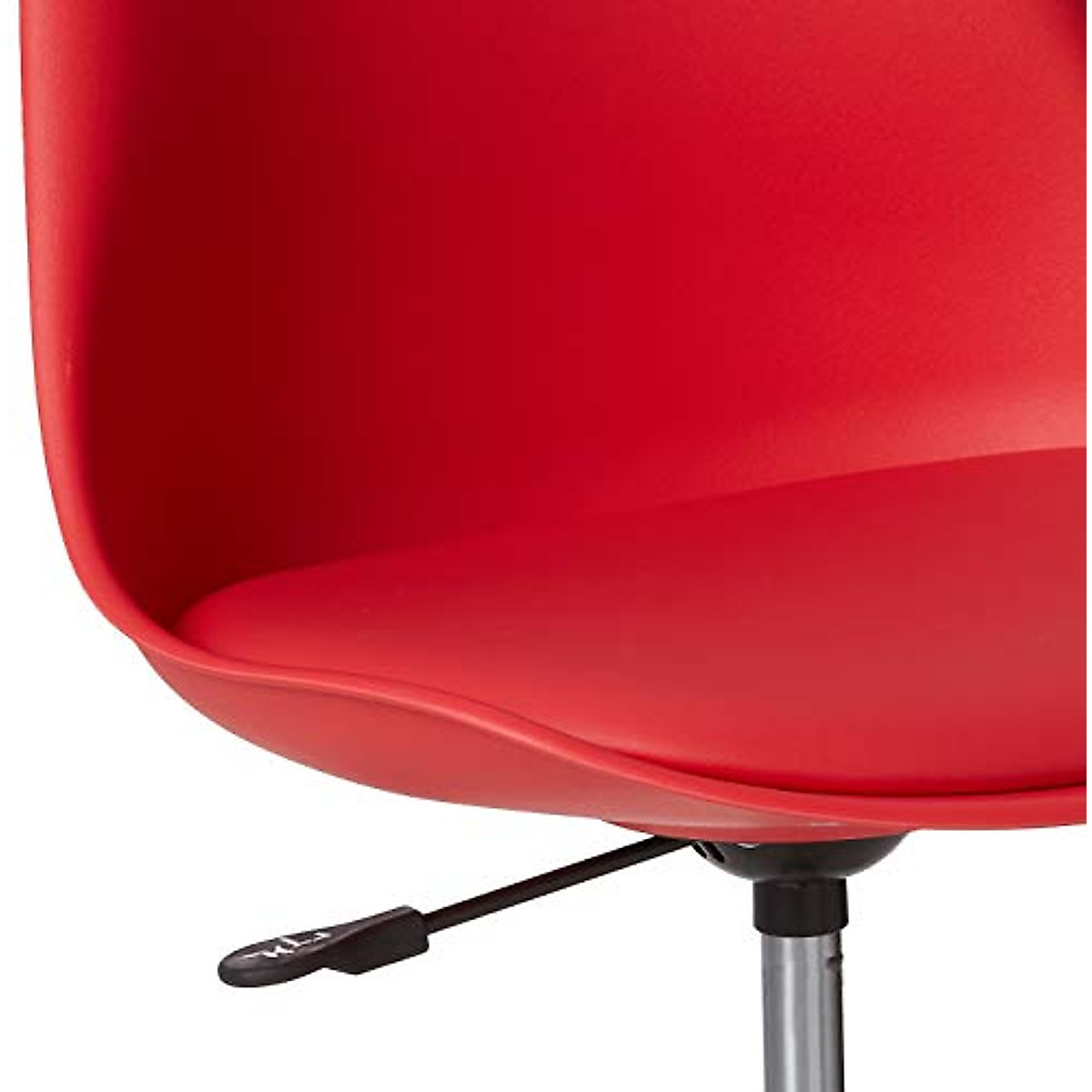 OSP Home Furnishings Emerson Student Armless Pneumatic Office Chair with Wheels, Red