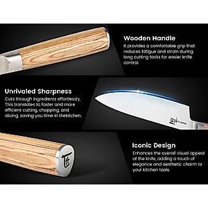 SYOKAMI Chef Knife Set, 14pcs Japanese Kitchen Knife Set with Roll Bag, Pakkawood Handle, High Carbon Stainless Steel Professional Kitchen Knives for Camp Travel Outdoor