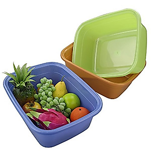 Dehouse 3-Pack 12 Quart Wash Basin, Dish Pan