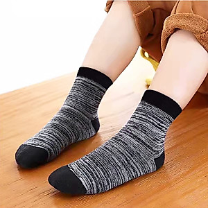 WAFUZI Kids Boys Crew Socks Mid Cut Athletic Calf Socks for Toddler Little Kids Youth Boys Girls 12 Pairs Half Cushioned Ankle Socks 4-6 Years