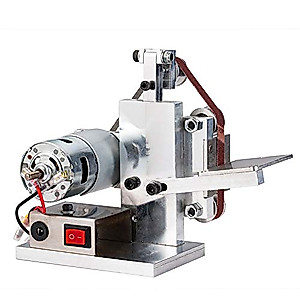 Cozyel 110V Mini Belt Sander Electric Sanding Polishing Grinding Machine Knife Apex Edge Sharpener 9000RPM with 10PCS Abrasive Belts for Metal Wood Acrylic Polish