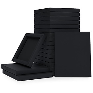 ARTEZA Black Sketch Paper Foldable Canvas Pad, 7x8.6 Inches, 20 Sheets, DIY Frame