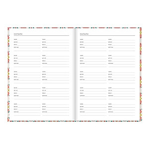 Letts of London Morocco Academic Weekly/Monthly Planner, August 2023 to July 2024, Week-to-View, Sewn Binding, Multilingual, A5 Size, 8.25" x 5.875", Coral (C031812-24)