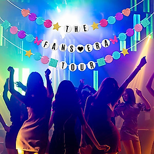 Customizable Friendship Bracelet Happy Birthday Banner Sparkle Paper Tour Decorations Giant Friendship Bracelet Garland For Double Digits Bday Graduation In My Teenage Birthday Eras Party Supply