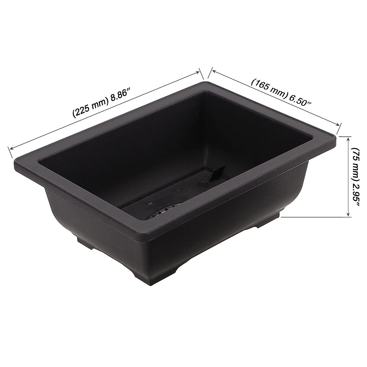 MOUYAT 15 PCS 8.9 Inch Bonsai Training Pots, Rectangular Plastic Bonsai Tree Growing Large Planter Pot for Plants, Garden, Yard, Office, Balcony, Home Decoration