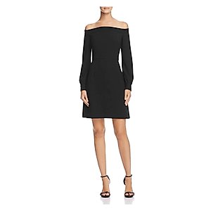 Jill Jill Stuart Women's Off The Shoulder Long Sleeve Dress, Black, 8