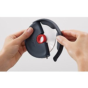 Joseph Joseph Disc Easy-Clean Pizza Wheel, Grey/Red