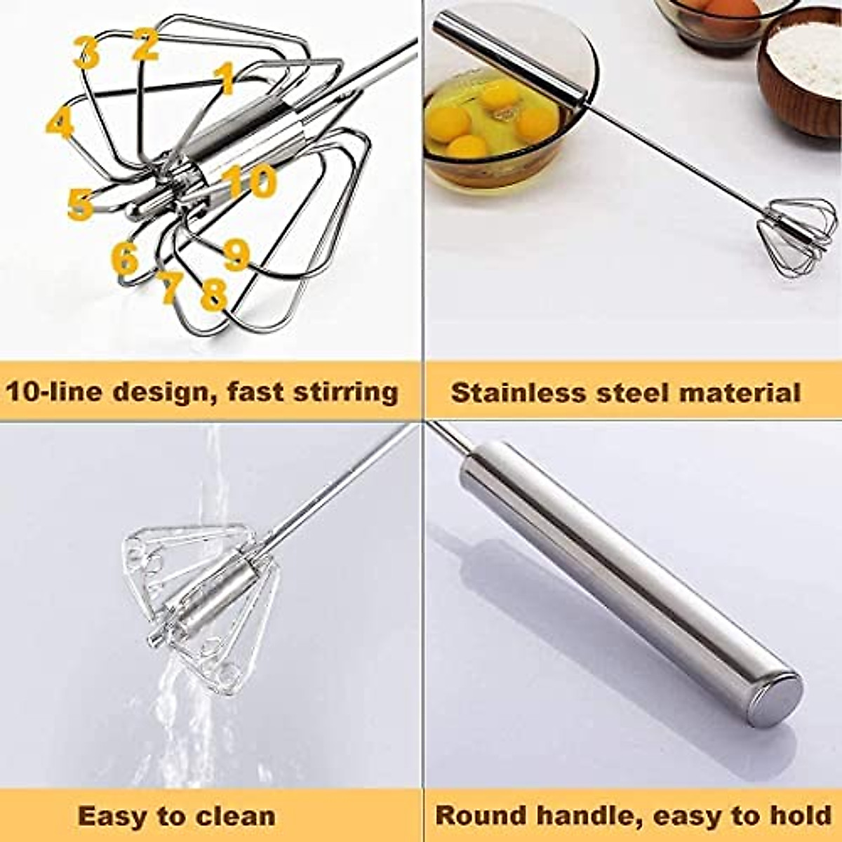 G-ZQ Stainless Steel Hand Mixi - Handy churner/Hand Valona/Hand Churner/Lassi Maker/Butter Milk/Milk Shake/Tadakaa Daal/Cocktail/Sarabat Maker/Cold Coffe at Home (1pcs)