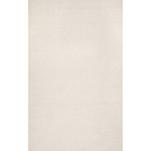 nuLOOM Hand Woven Ago Wool Area Rug, 5' x 8', Cream