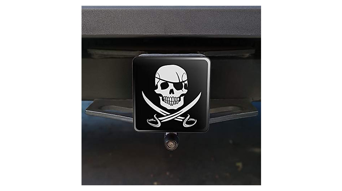 Pirate Skull Tow Hitch Cover - Unique Jolly Roger Design
