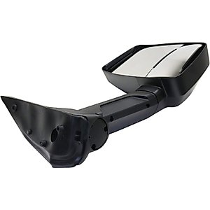 Kool Vue Mirror Set Compatible with 2003-2014 Ford E-150, 2003-2005 E-150 Club Wagon, 1992-2002 E-150 Econoline, Towing, Manual Adjust, Manual Fold, Single Arm, Fits 4-Bolt Mirror Only