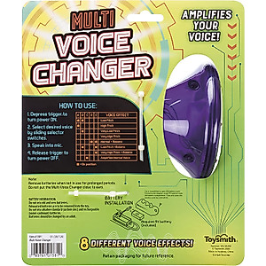 Toysmith Tech Gear Multi Voice Changer, Amplifies Voice With 8 Different Voice Effects, For Boys & Girls Ages 5+, Colors vary