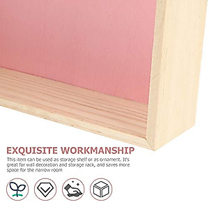 BESPORTBLE Home Decor Locker Shelf Photo Wall Shelf Display 3pcs Wood House Shape Storage Racks Multifunction Wall Shelves for Home Bathroom Wall Shelf Organizer Home Decor Locker Shelf