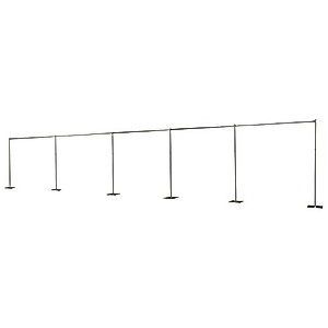 OnlineEEI 8ft x 50ft Collapsible Pipe and Drape Backdrop Kit (No Drapes) (BBD9990850C)