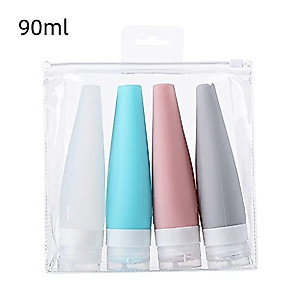 hejhncii Portable Silicone Travel Bottles Refillable Toiletry Containers for Shampoo Conditioner Body Wash Lotion Reusable Refillable Toiletry Containers