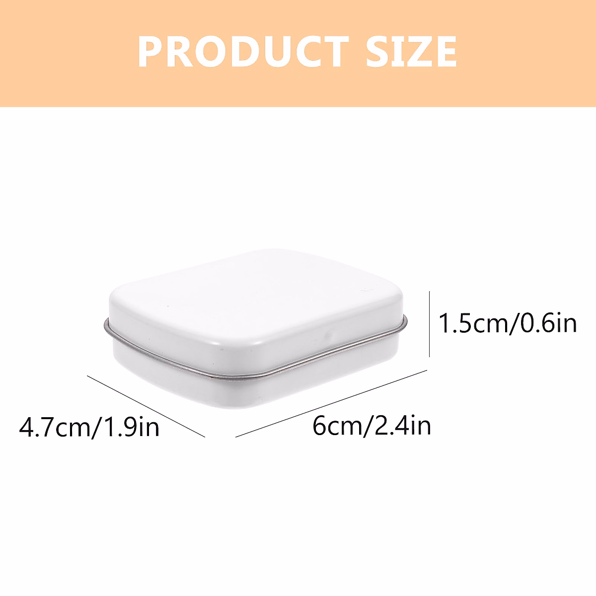 Tofficu 50 Pcs Mini Tin Boxes with Lids for Jewelry Storage, Small Candy Treat Boxes, Portable Metal Containers for Travel, Weddings, Birthdays, White Iron, 2.36 X 1.85 X 0.59 Inches