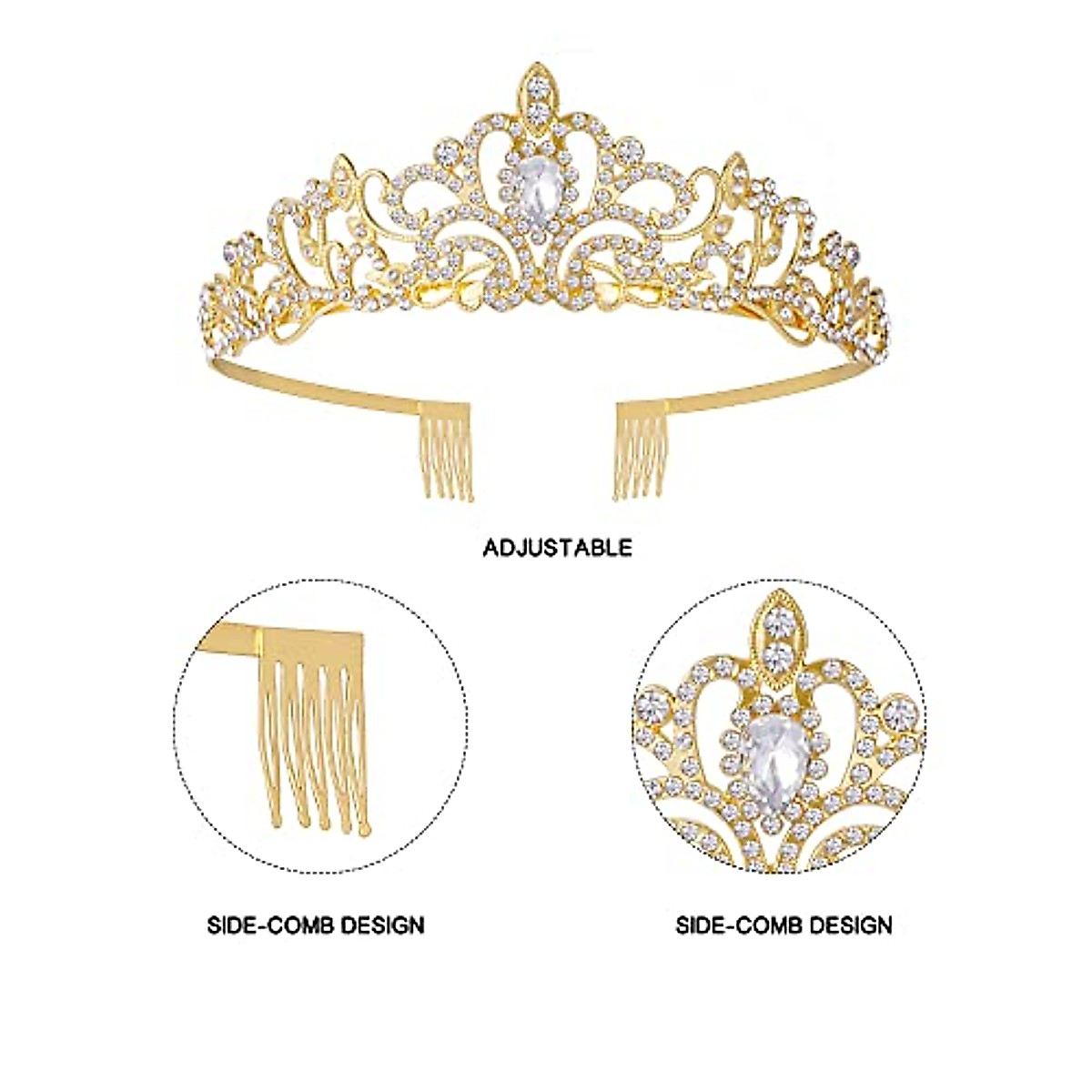 HiStock Happy Birthday Decoration Set for Girl, Birthday Girl Gold Sash Crown Tiara Candles Cake Topper Birthday Party Favors for Girl Girlfriend Daughter