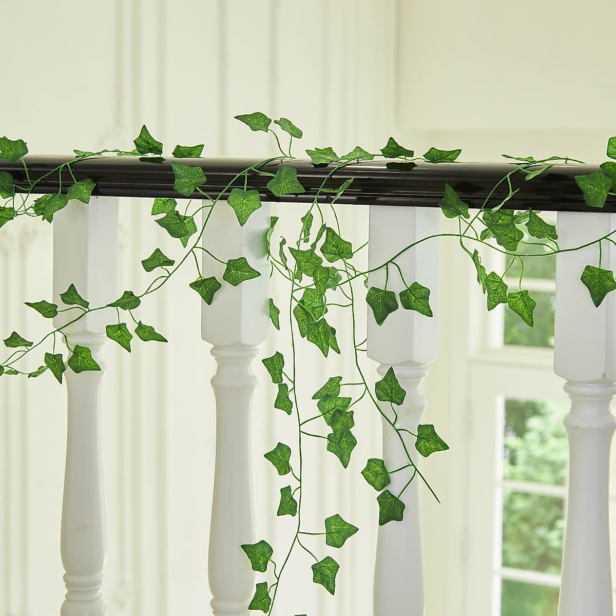 TOTOGA 12 Strands Artificial Ivy Leaf Fake Plants Vine Hanging Garland for Wall Home Wedding Decor