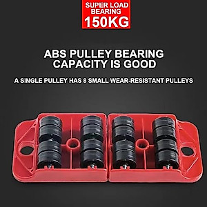 Furniture Mover Pro Set-Wheels & Furniture Lifter Set-Furniture Dolly-Effortless Furniture Transport-Furniture Appliance Sliders Movers Lifter Mover Dolly Rollers Tool Set Heavy Duty of 4 Wheel