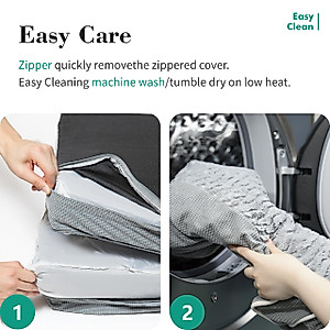 TJSOULER Orthopedic Dog Beds for Large Dogs,Waterproof Lined Egg Crate Foam Pet Bed Mat with Removable and Washable Cover and Non Slip Bottom,Dog Sofa Bed