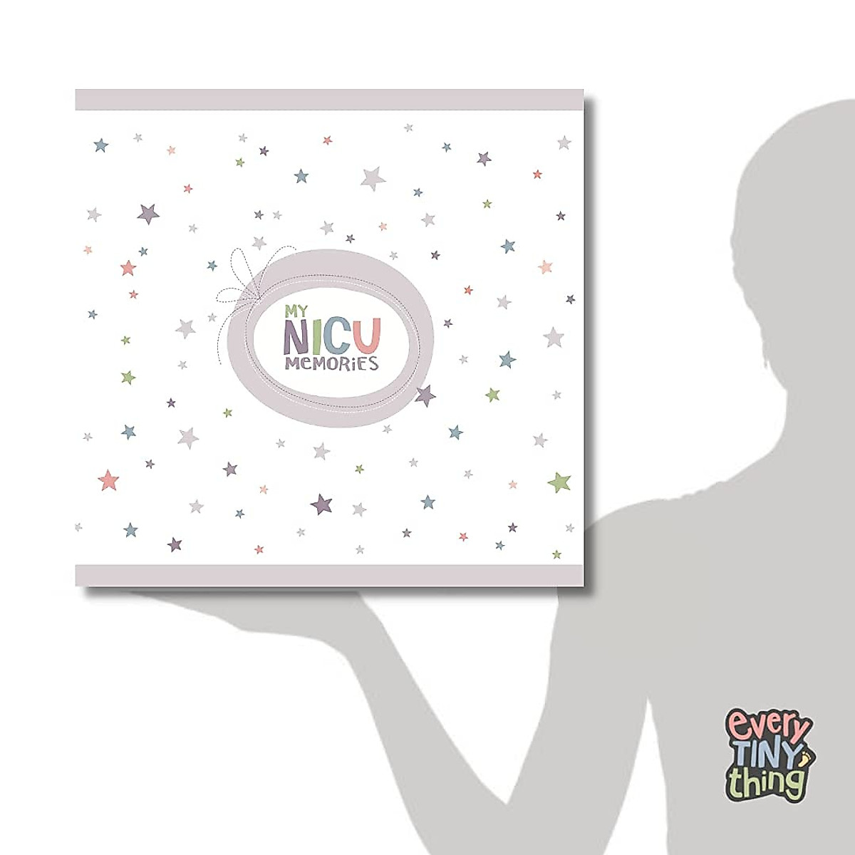 "My NICU Memories" Keepsake Box - Magnet Closure Box for Storing NICU Memorabilia (White, Large)
