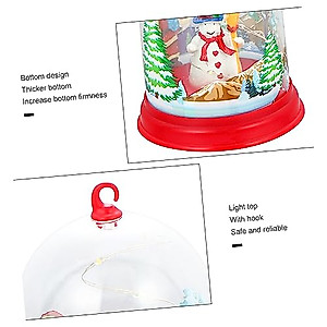 Gadpiparty Christmas Glow Night Lights Christmas Snow Globes Mini Christmas Tree Kids Decor Christmas Candle Lantern Xmas Party Bag Filler Light up Snow Globe Lantern Xmas Table Lamp Desktop