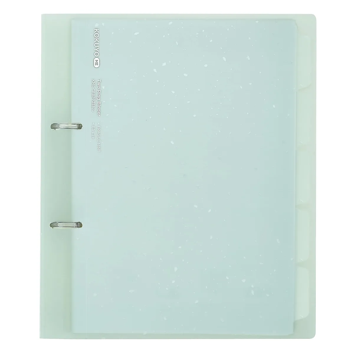 Kokuyo Me 2-Ring Loose Leaf Binder, B5, Up to 100 Sheets, Fragile Mint, Japan Import (KME-TRBPP358LG)