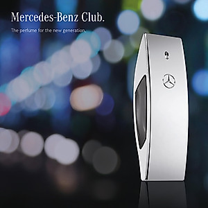 Mercedes-Benz Club - Elegant Fragrance - Sensual Woody Aromatic Notes - Mesmerize The Senses With Original Luxury Men’s Eau De Toilette Spray - 3.4 oz
