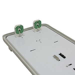 108W 4 Feet T5HO Vaporlight 2 Lamp Waterproof Vapor Tight Wet Location Light Fixture 120V-277V