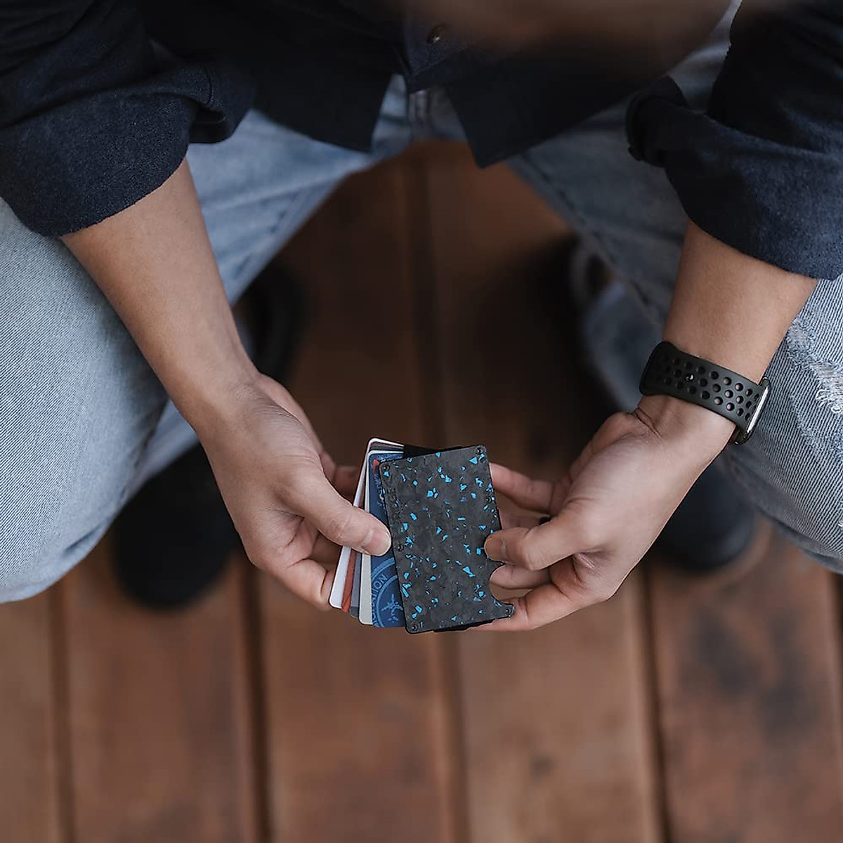 Ridge Forged Pacific - Slim RFID Wallet for Men, Front Pocket Design