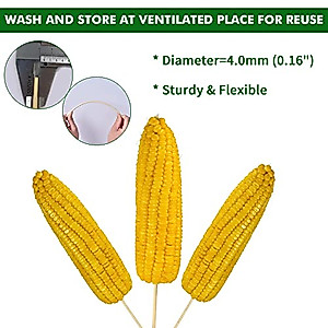 Natural Bamboo Skewers 6 Inch, Kids Friendly/True Semi Pointed, For Fruit Kabobs Kebab Swizzle Appetizer Chocolate Fountain Fondue BBQ, Wooden Sticks For Cake Pop, Lollipop, Size Choices 4.3”,8”,10”