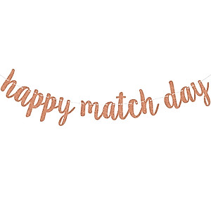 Happy Match Day Banner, 2024 Match Day Party Decorations, Doctor Matche Day Bunting Banner, Medical School Graduation Supply Rose Gold Glitter
