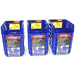 SHUTER HB-210 Ultra Stack and Hanging Storage Parts Bin 4" x 5.4" x 3" (105 x 137 x 76 mm) -15 pack (1010000)