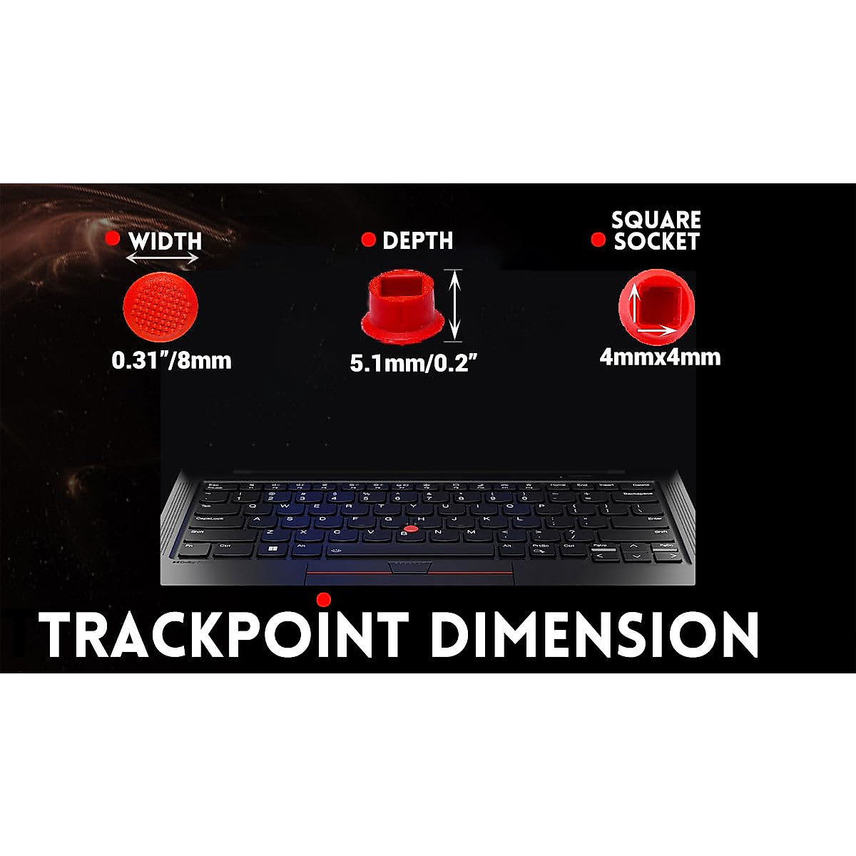 LeFix 3 x Low Profile Trackpoint Caps Replacement for Lenovo Thinkpad X230s,X240,X250,X260,X270,X380 Yoga,Yoga 370,T440s,T450s,T460,T470,T480,S5,L470,P51,P71