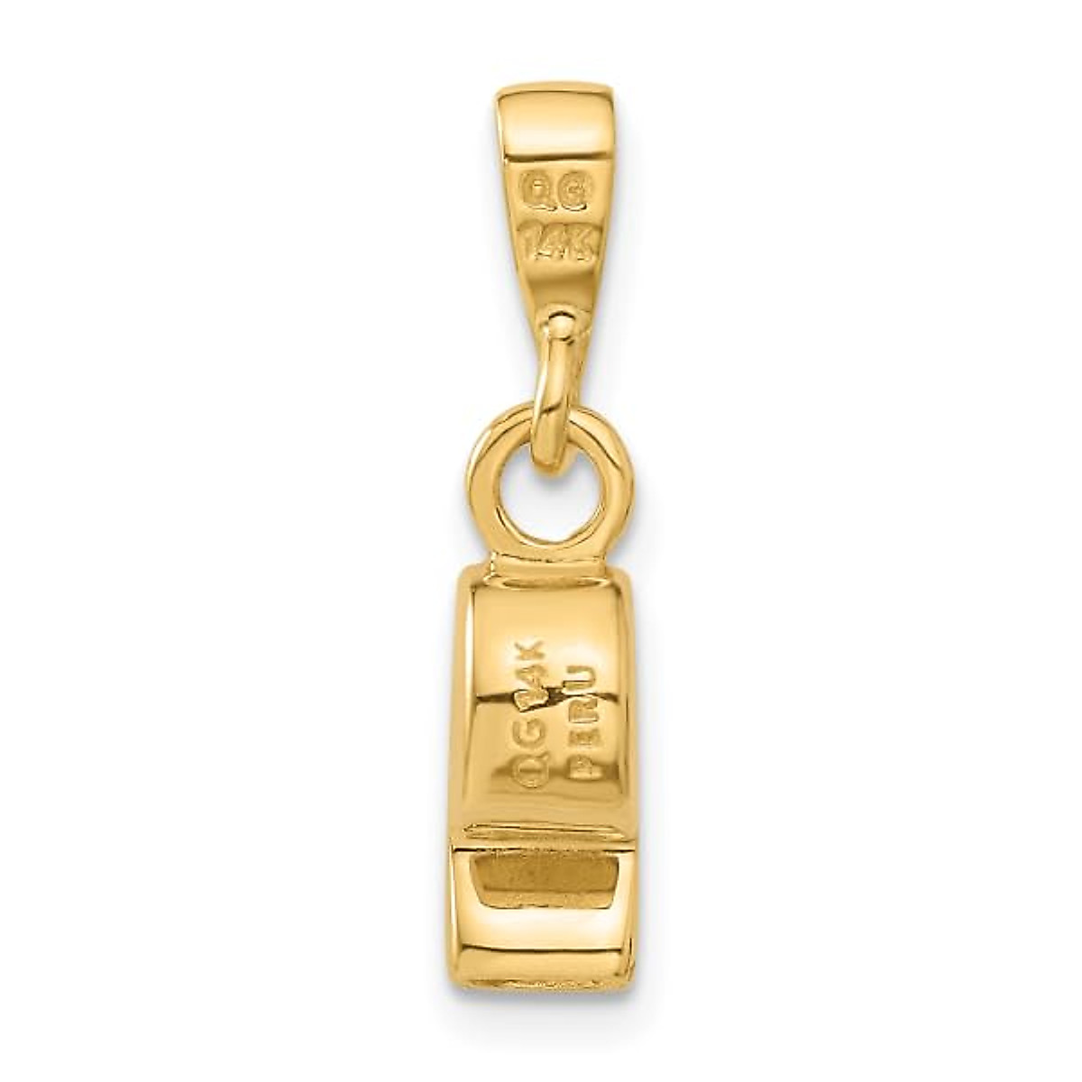 IceCarats 14K Yellow Gold Sports Whistle Necklace Charm Pendant Only