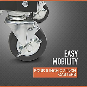 Ironton 30in. 5-Drawer Mechanic's Tool Cart - 33-7/8in.L x 17-5/8in.W x 39-1/8in.H, 700-Lb. Capacity