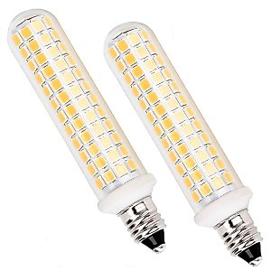New Upgrade -E11 led Bulb,125 LEDs 100W 120W Halogen Bulbs Equivalent, 10w 1100lm, E11 Mini Candelabra Base Warm White 3000k,AC 110V/130V,JD T3 T4 Bulb (2 Packs)